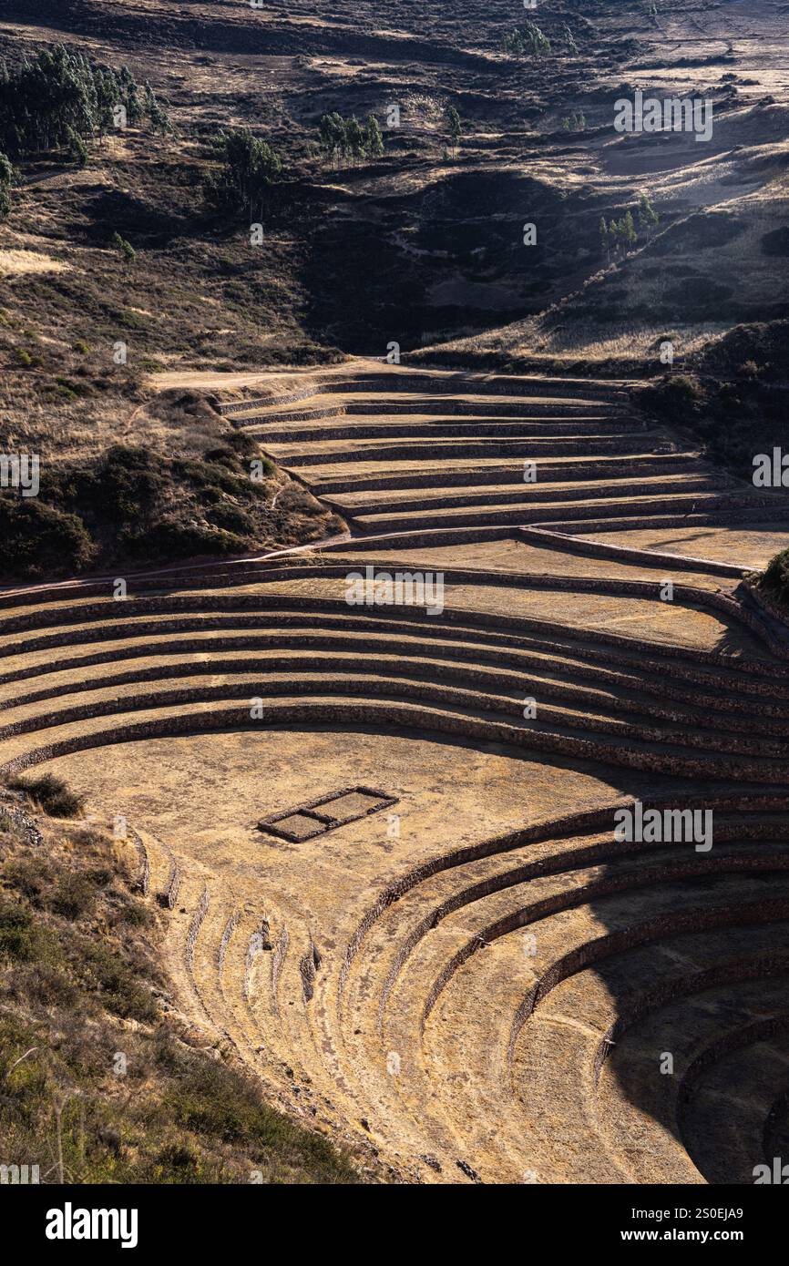 Circular terracesof the Inca agricultural site at Moray in Sacred ...