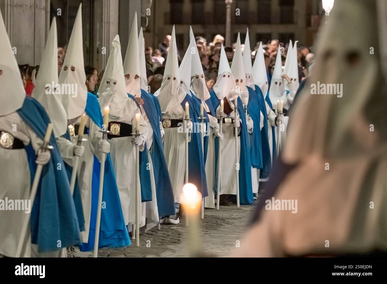 Traditional Spanish Holy Week procession on Holy Friday in Girona ...