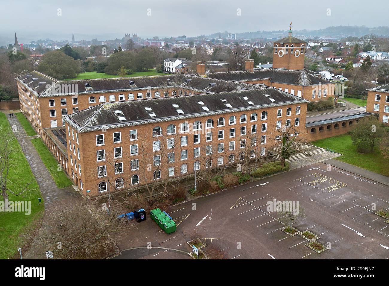 General view of County Hall in Exeter, Devon, the Headquarters and ...
