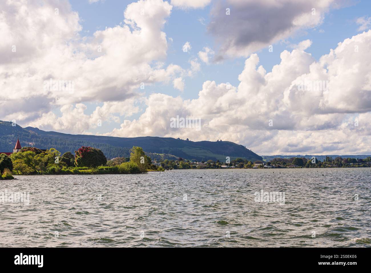 Lake Rotorua is a caldera (larger than a crater) on New Zealand’s North ...