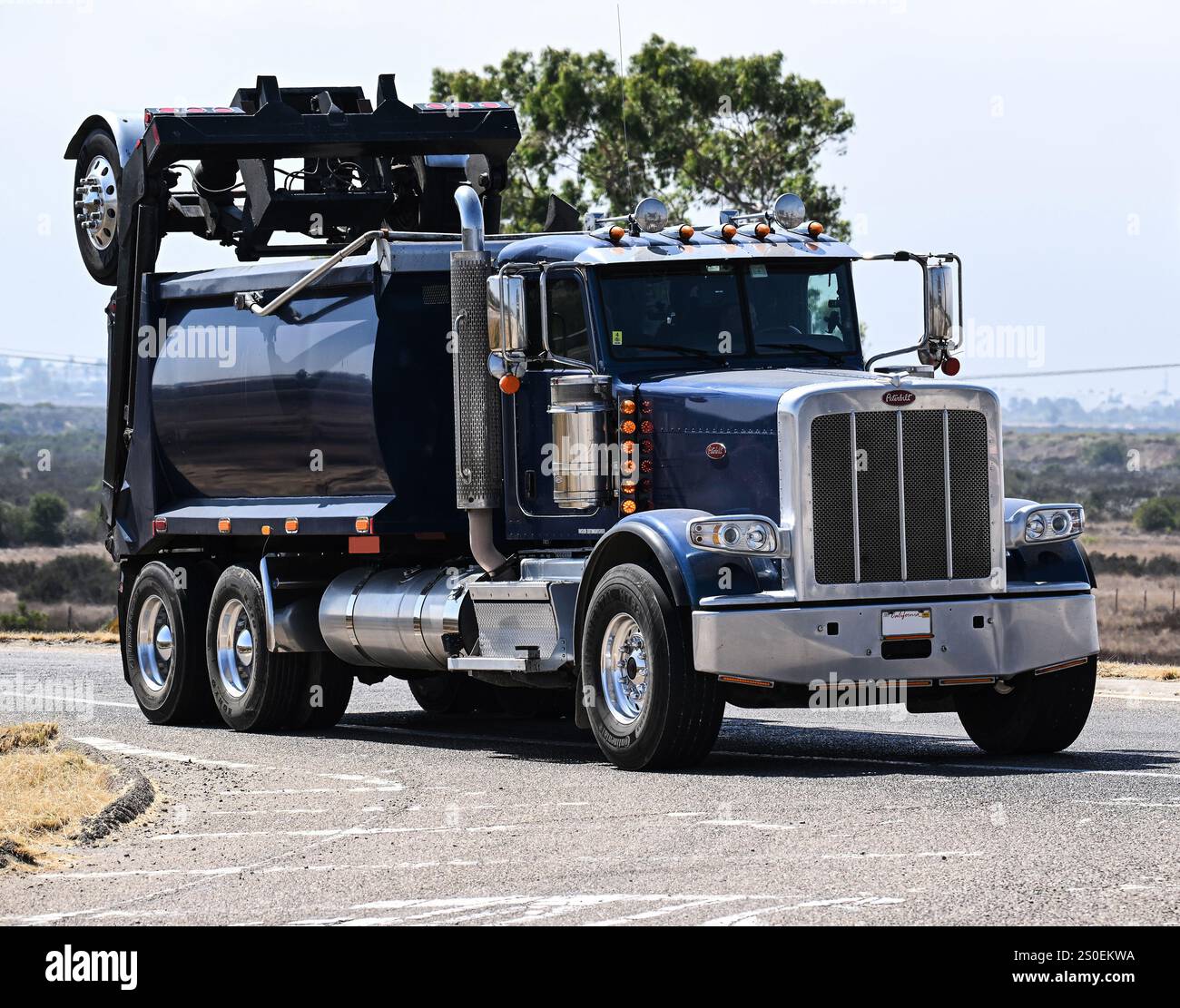 Peterbilt dump truck on the way to pick up a load of aggregate for ...