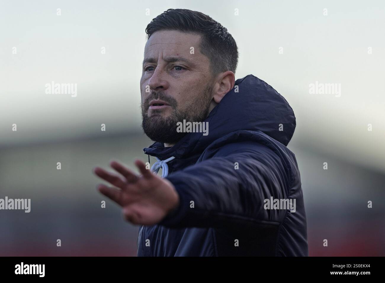Hartlepool United's Head Coach Anthony Limbrick during the Vanarama ...