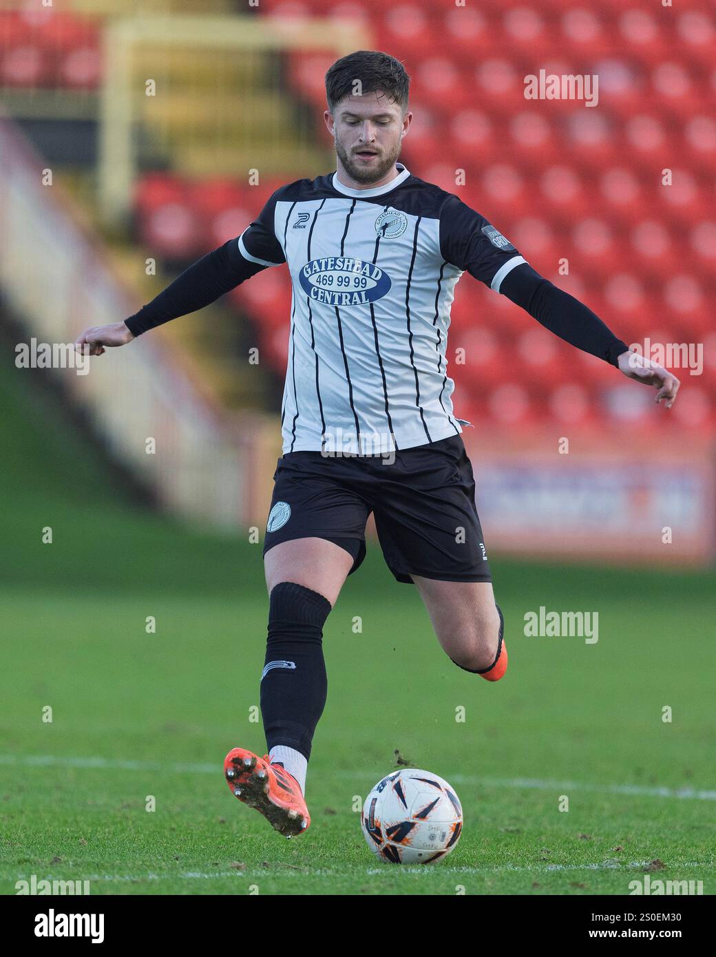 Gateshead's Joe Grayson in action during the Vanarama National League ...