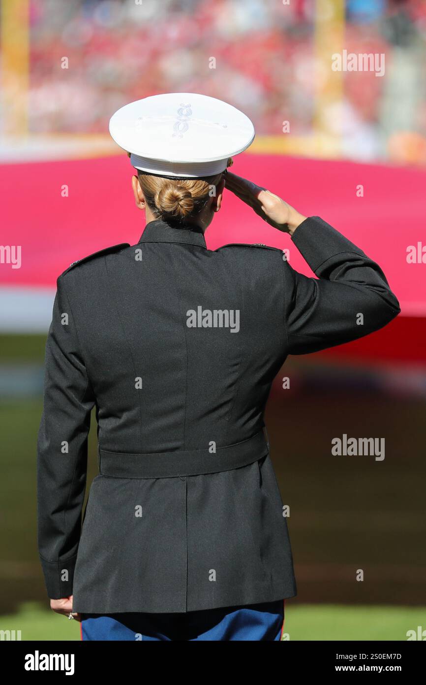 Fort Worth, Texas, USA. 27th Dec, 2024. A member of the Armed Forces ...
