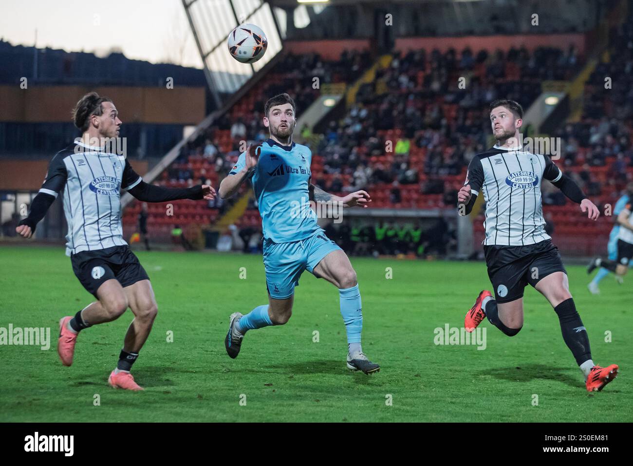 Luke Charman of Hartlepool United in action with Gateshead's Luke ...