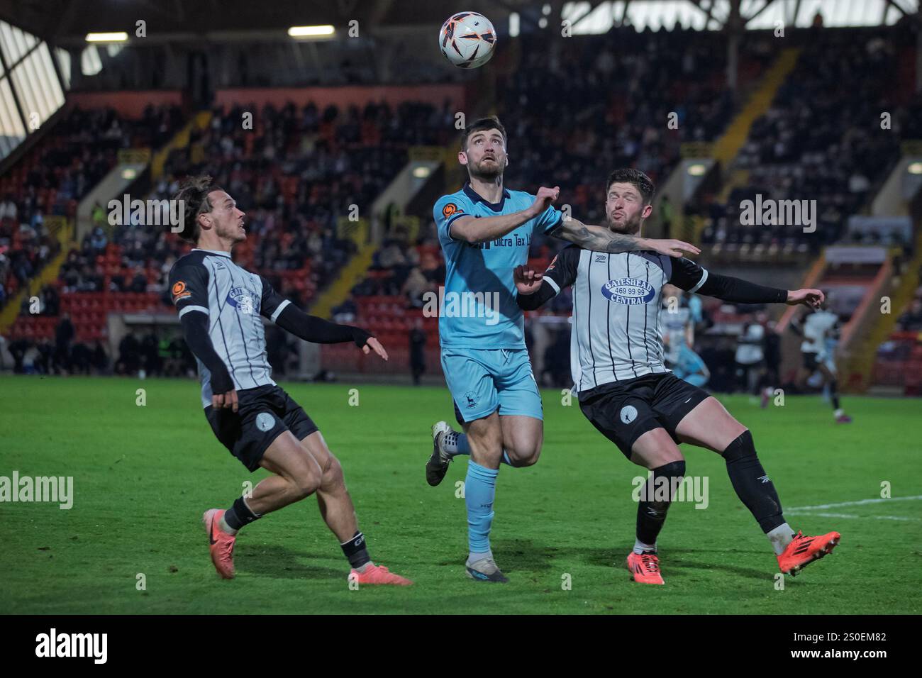 Luke Charman of Hartlepool United in action with Gateshead's Luke ...