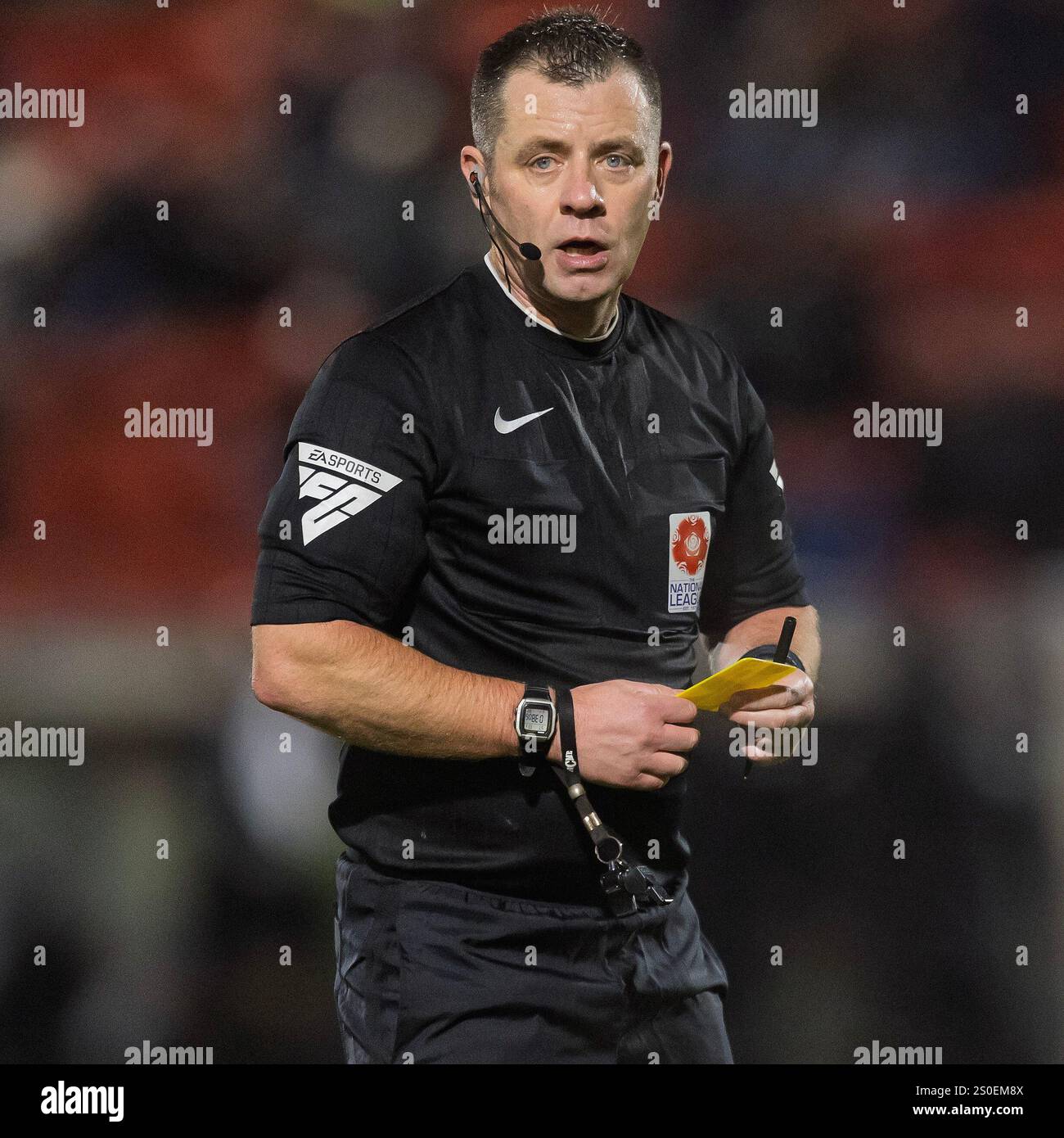 The match referee Gareth Rhodes during the Vanarama National League ...