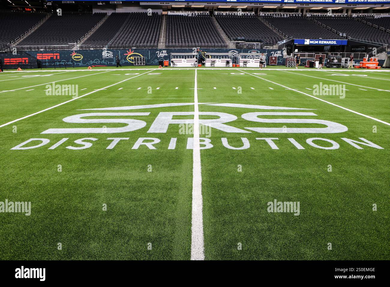 December 27, 2024: A view of the SRS Distribution 25-yard line logo ...