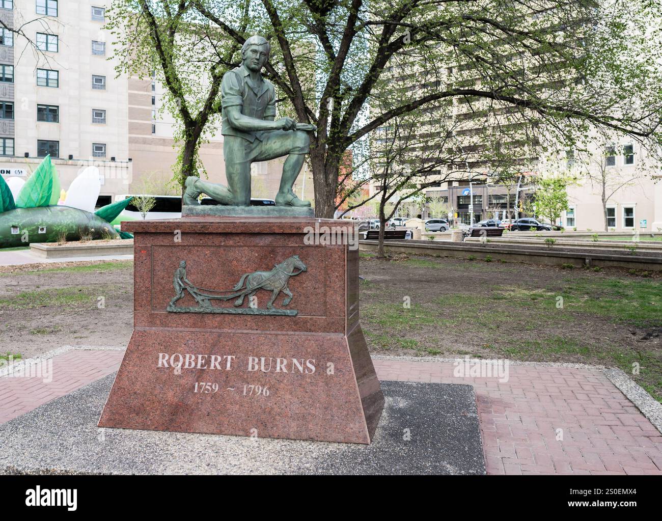 Edmonton, Canada, May 14, 2024:Robert Burns Memorial by John Warner at ...