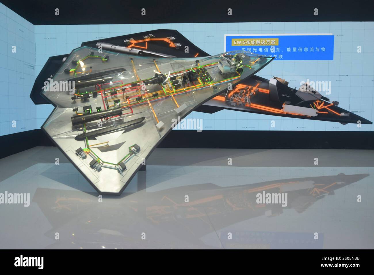 A display of a model of China's sixth generation fighter during the ...