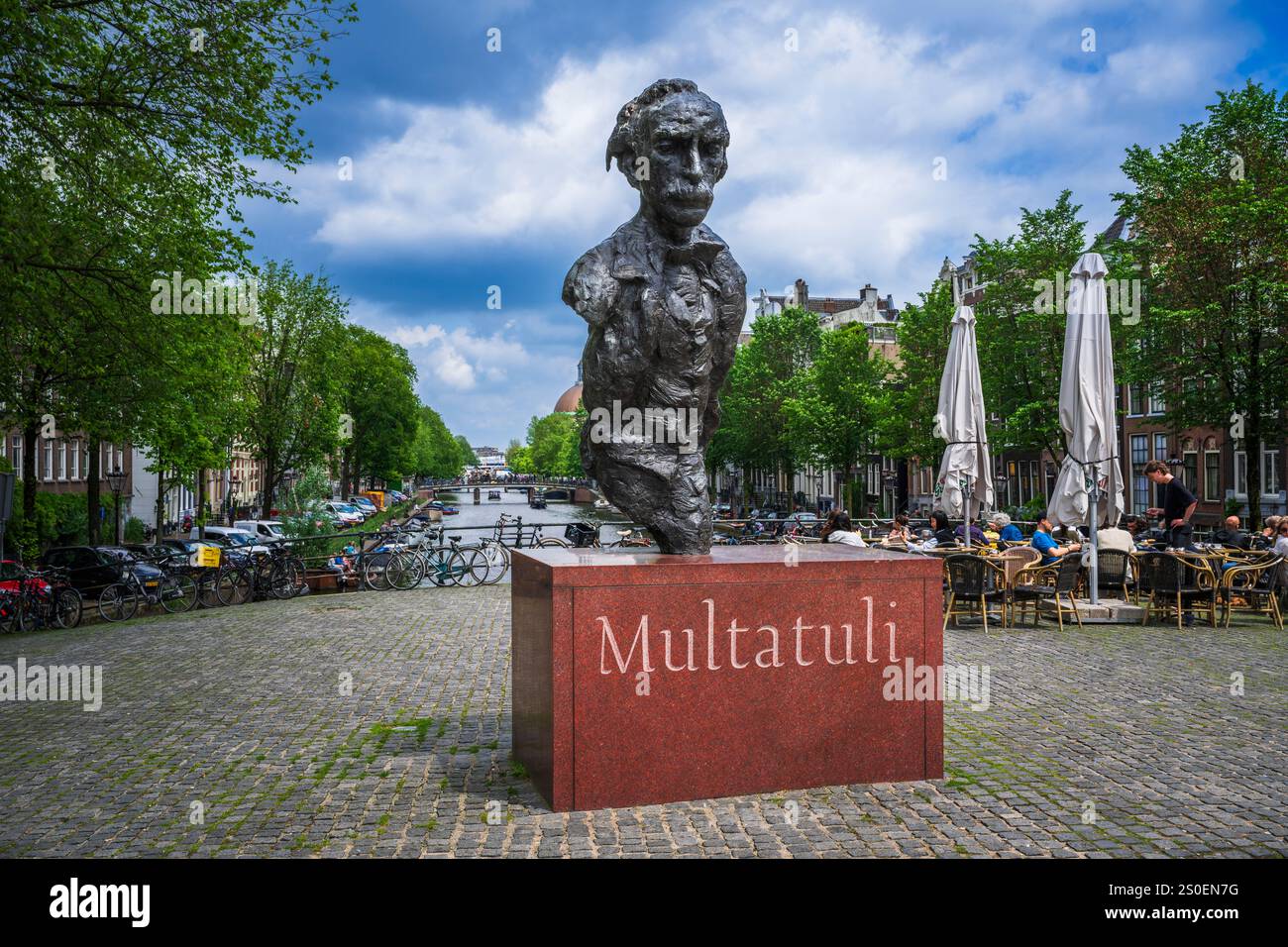 Multatuli statue, Amsterdam, Holland, The Netherlands Stock Photo - Alamy