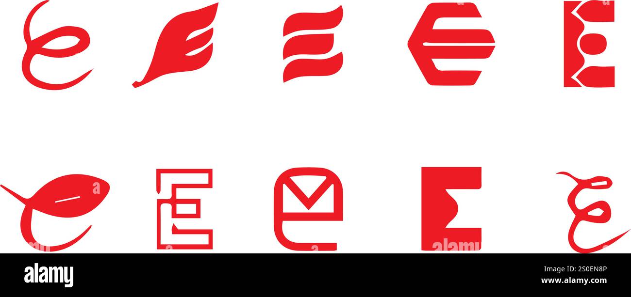 logo drawing consisting of vector letter series Stock Vector Image ...