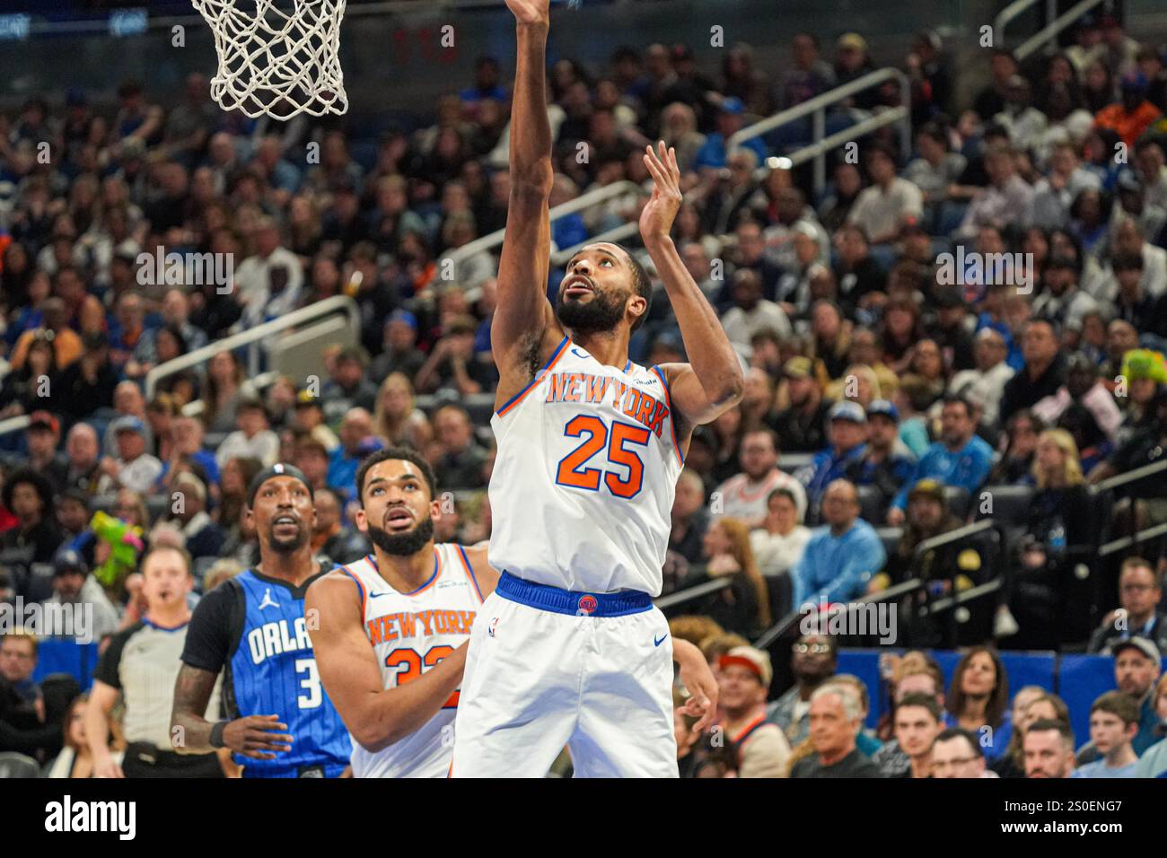 Orlando, Florida, USA, December 27, 2024, New York Knicks guard Mikal ...