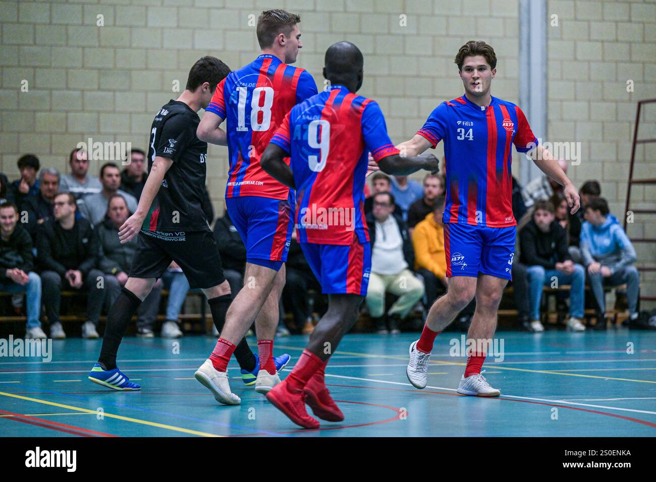 Maldegem celebrate after scoring a goal pictured during the Supercup ...
