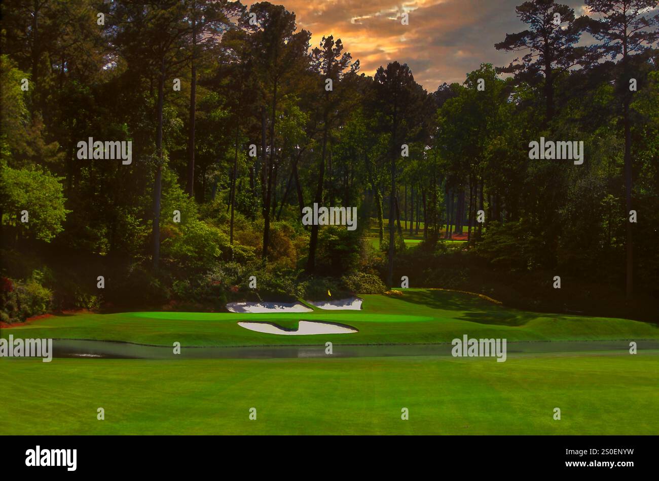 Augusta National Golf Club - Georgia, USA Here, the iconic hole at Amen ...