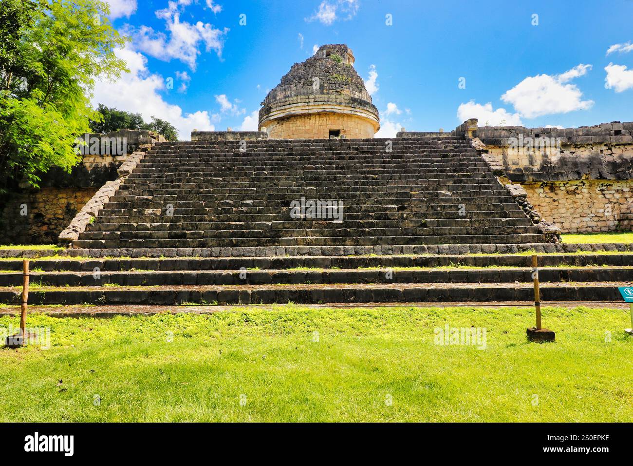 View of the El Caracol,ancient Maya observatory,dated 906 AD with a ...