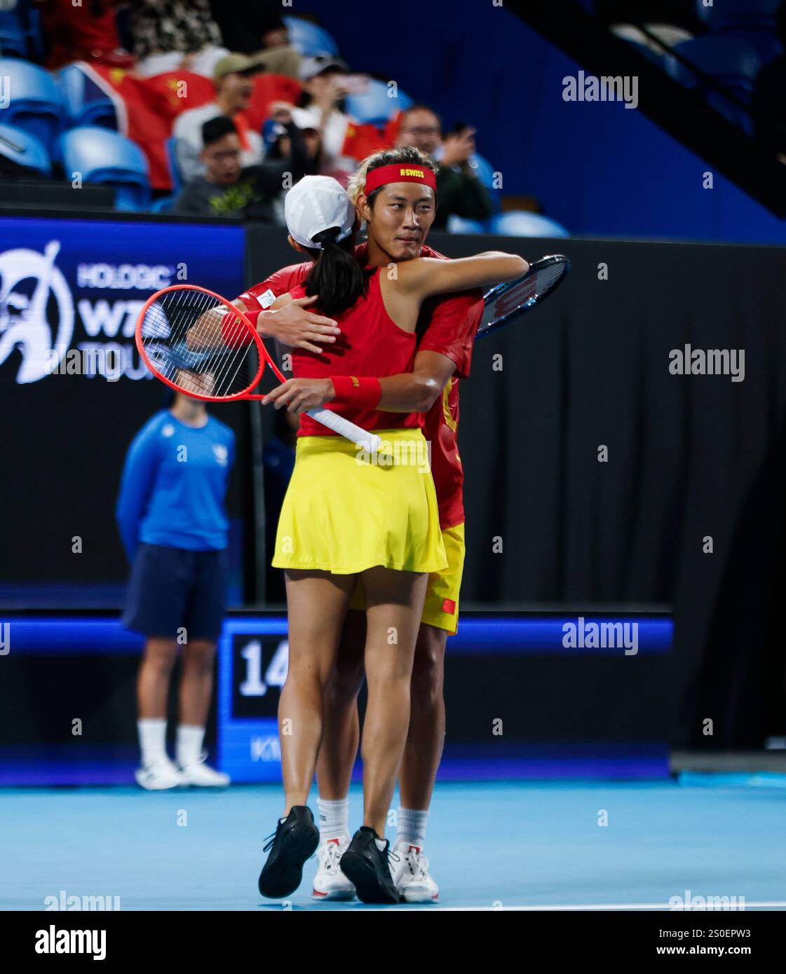 Perth, Australia. 27th Dec, 2024. Zhang Zhizhen (R)/Zhang Shuai of ...