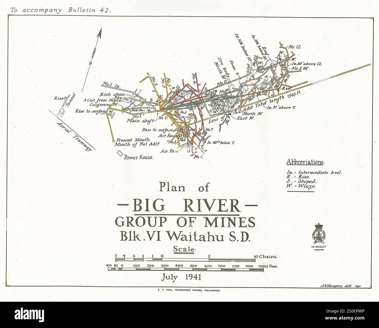 Plan of the Big River group of gold mines near Reefton, New Zealand ...