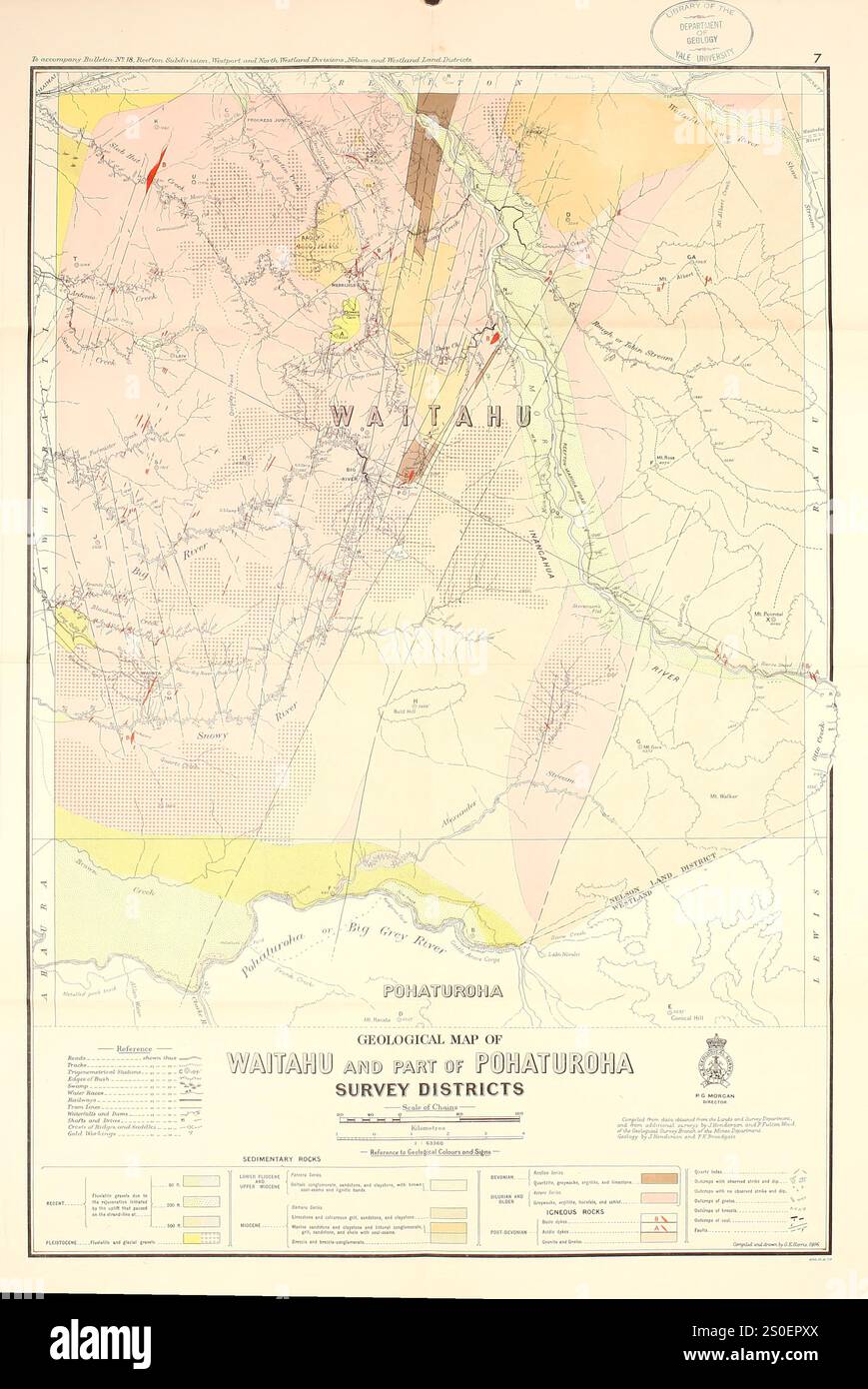 Geological map of the Waitahu and Pohaturoha districts near Reefton ...