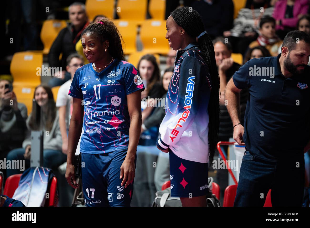 Rome, Italy. 26th Dec, 2024. Myriam Sylla (L) and Paola Egonu (R) of ...