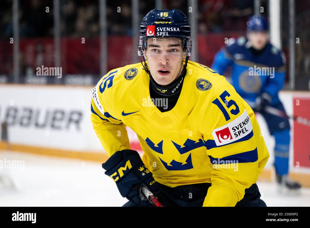 241227 David Edstrom of Sweden during the 2025 IIHF World Junior ...