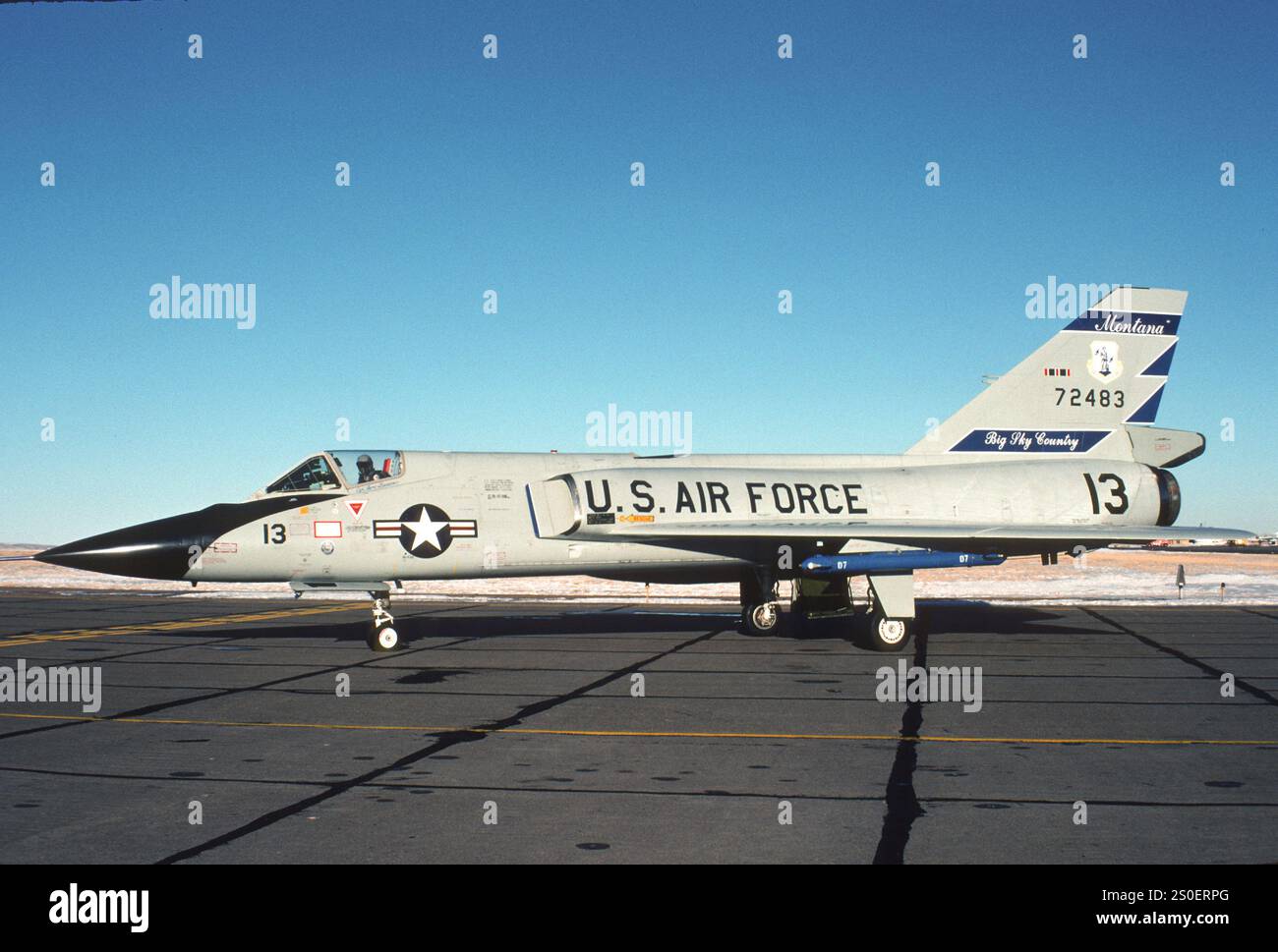 Montana ANG F-106A is waiting for pin installation after landing. Delta ...