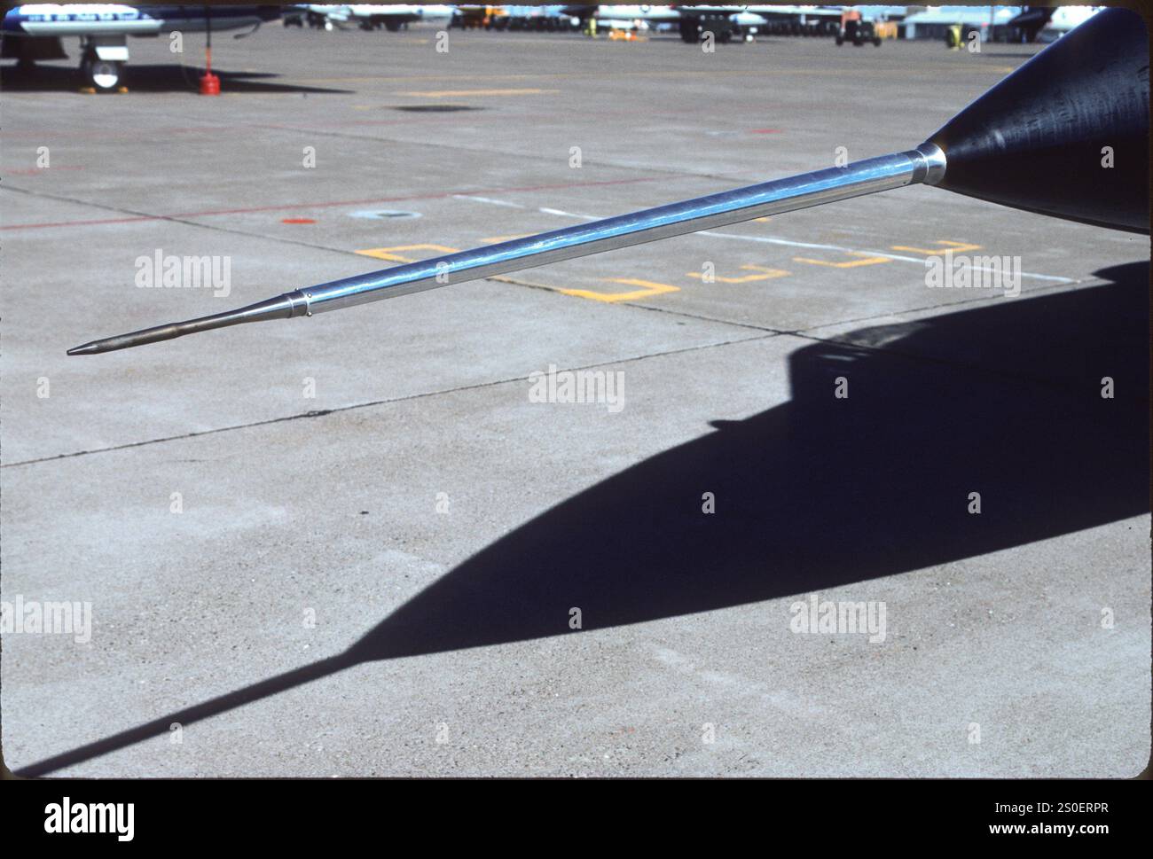 Shiny chromed pitot boom on F-106A Stock Photo - Alamy