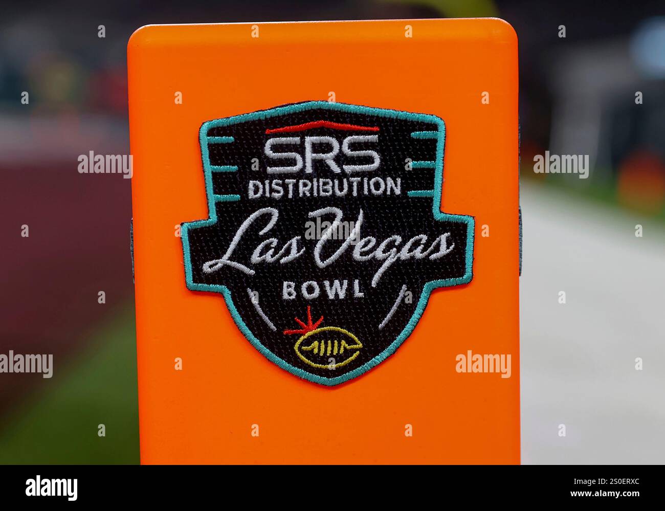LAS VEGAS, NV - DECEMBER 27: End zone pylon at the SRS Distribution Las ...