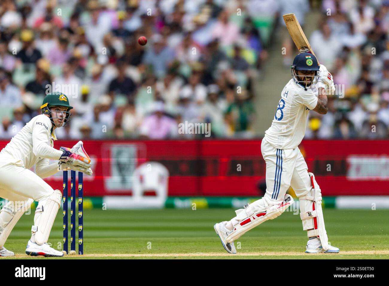 Melbourne, Australia, 28 December, 2024. Nitish Kumar Reddy of India ...