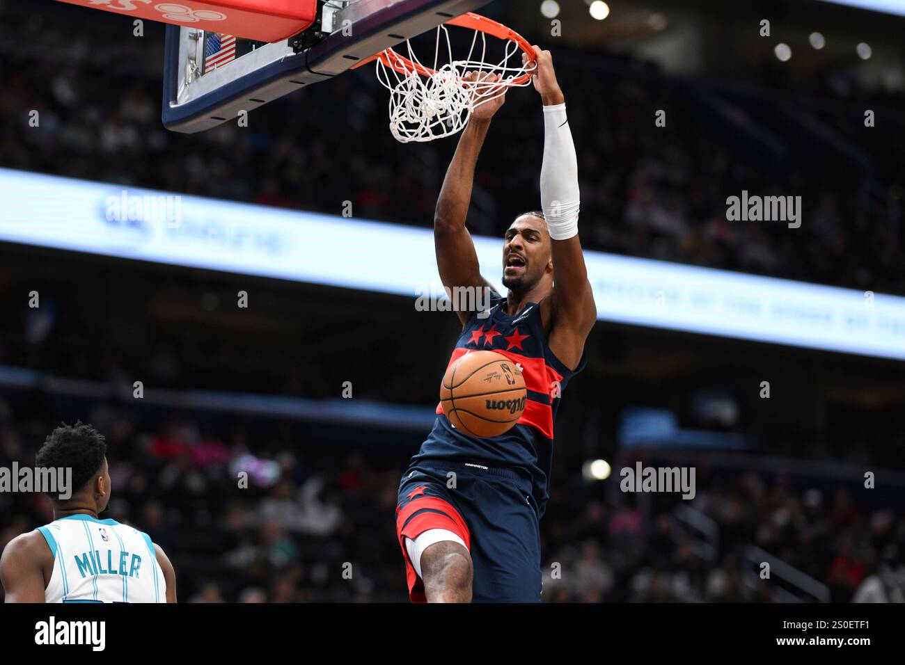 Washington Wizards forward Alexandre Sarr (20) dunks the ball during ...