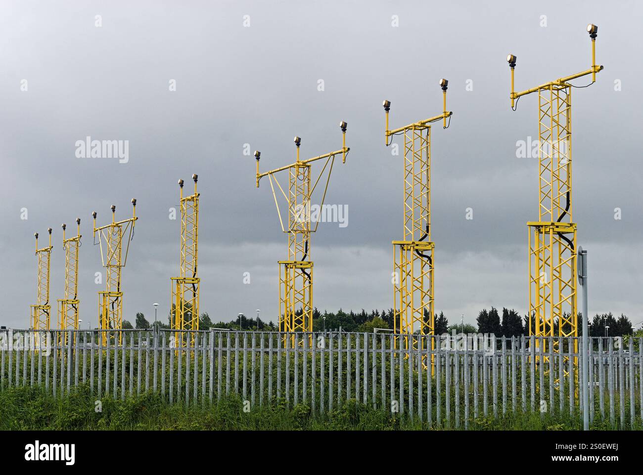 Manchester Airport ALS Lights Stock Photo - Alamy