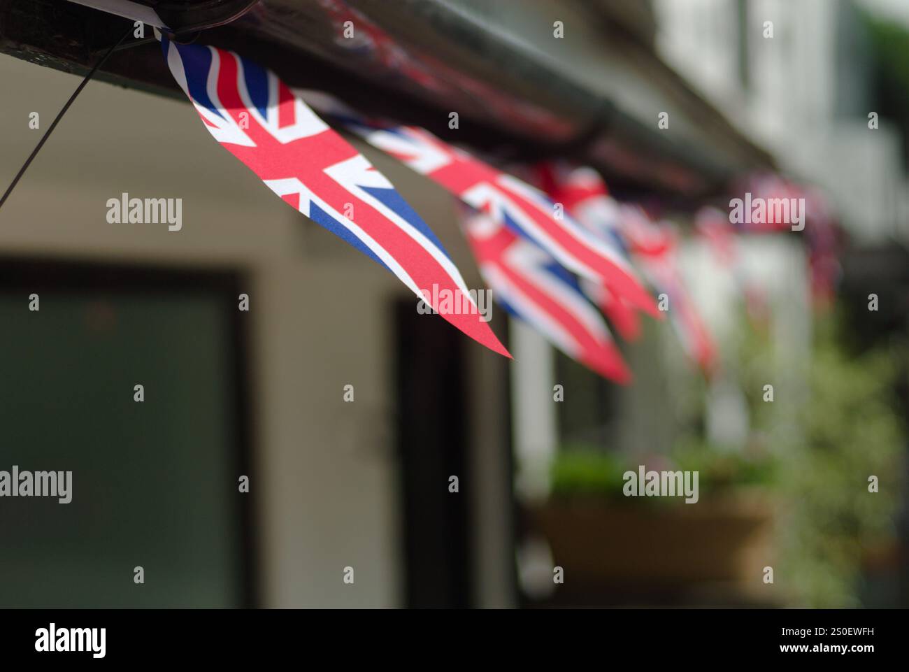 Union jack bunting Stock Photo - Alamy