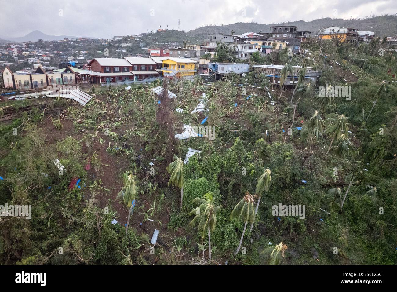 Chido Cyclone Mayotte indian ocean Stock Photo - Alamy