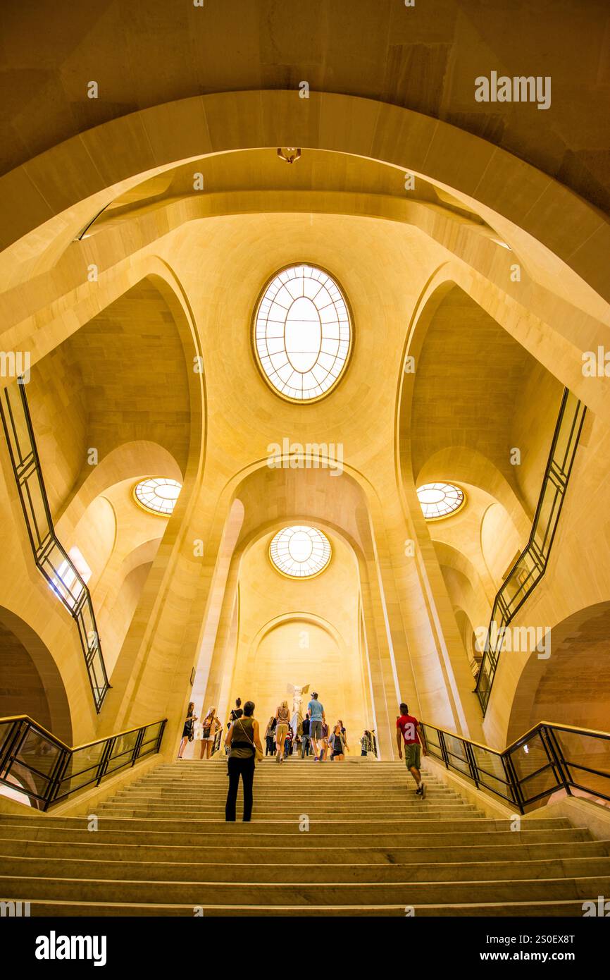The monumental Escalier Daru staircase at The Louvre, Paris, France ...