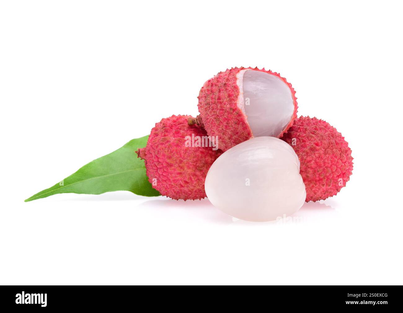 Lychees isolated on white background Stock Photo - Alamy