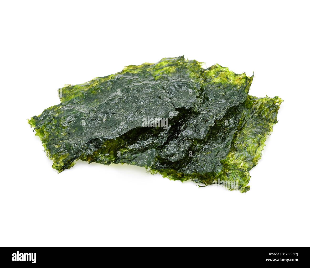 Sheet of dried seaweed, Crispy seaweed isolated on white background ...