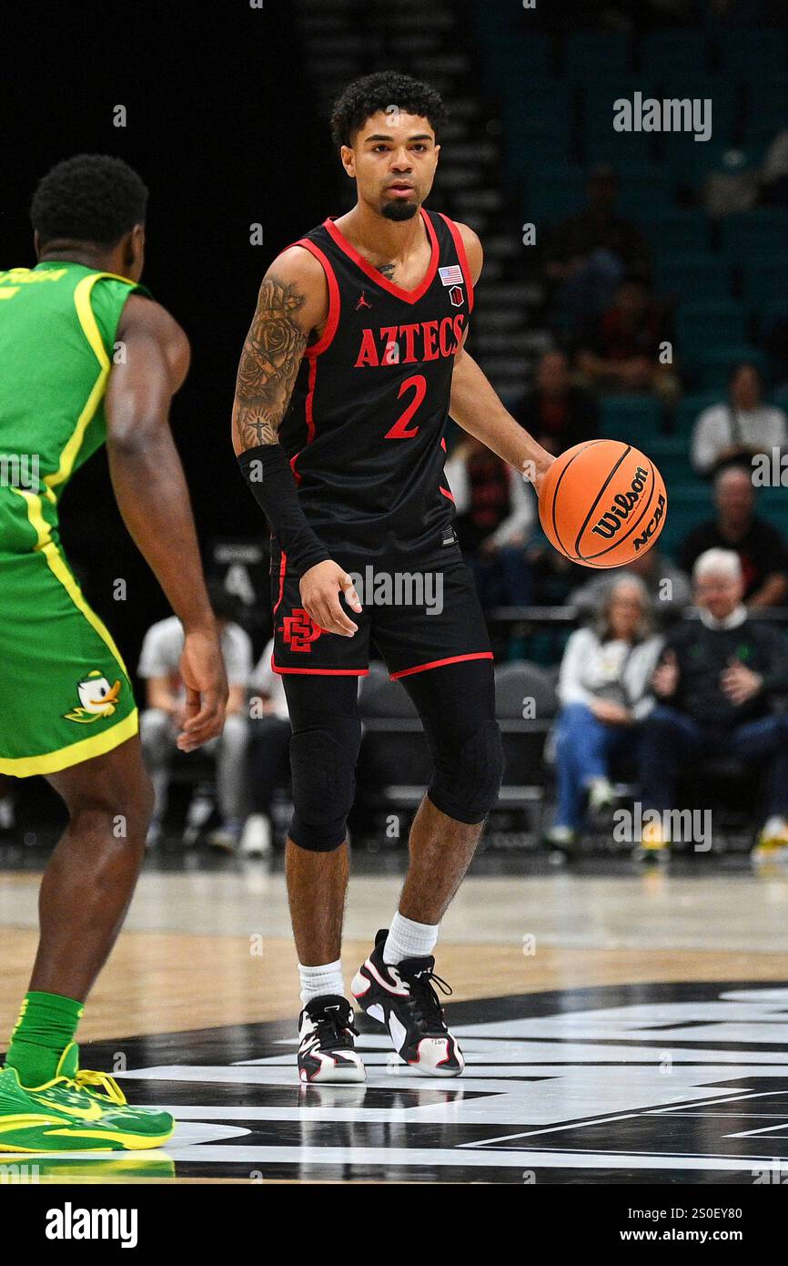 LAS VEGAS, NV - NOVEMBER 27: San Diego State Aztecs guard Nick Boyd (2 ...