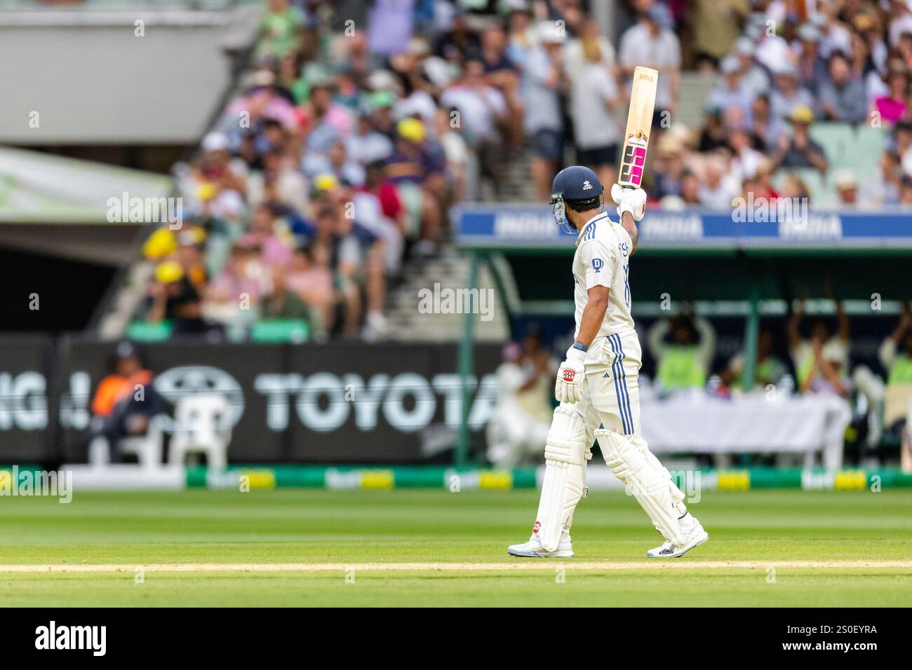Melbourne, Australia, 28 December, 2024. Nitish Kumar Reddy of India ...