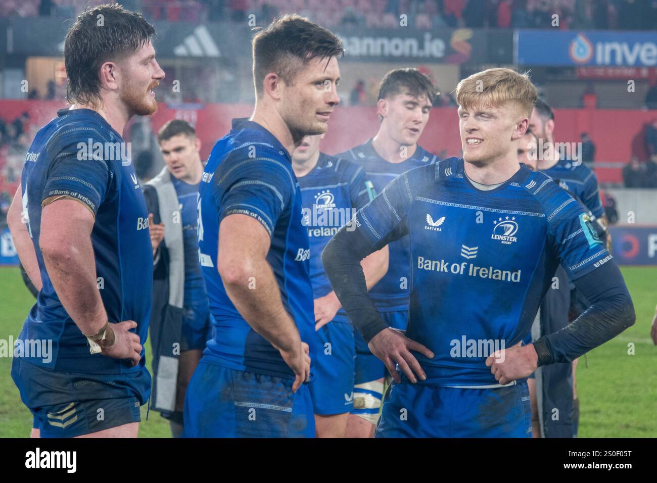 Limerick, Ireland. 28th Dec, 2024. Ross Byrne of Leinster and Joe ...