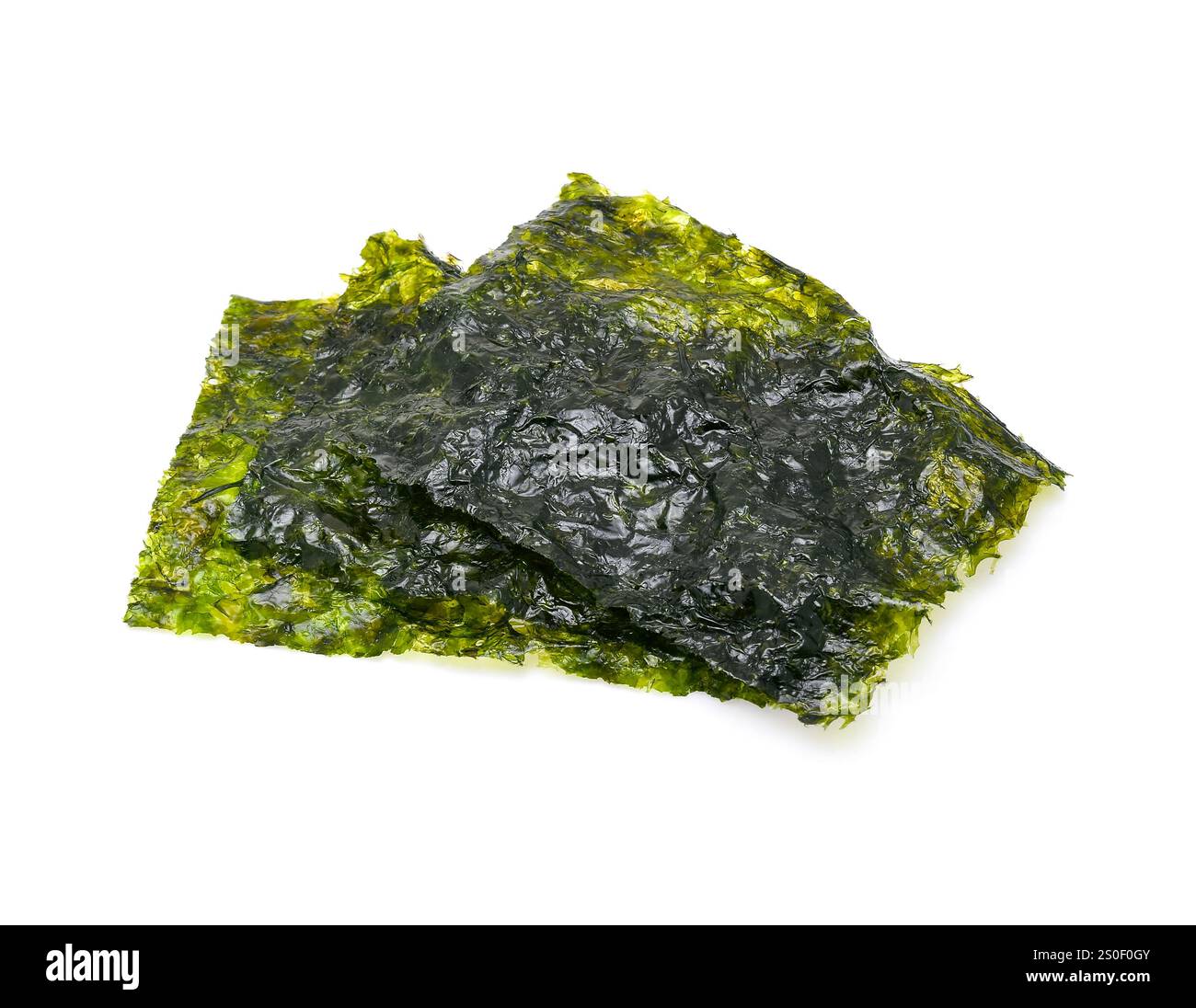 Sheet of dried seaweed, Crispy seaweed isolated on white background ...