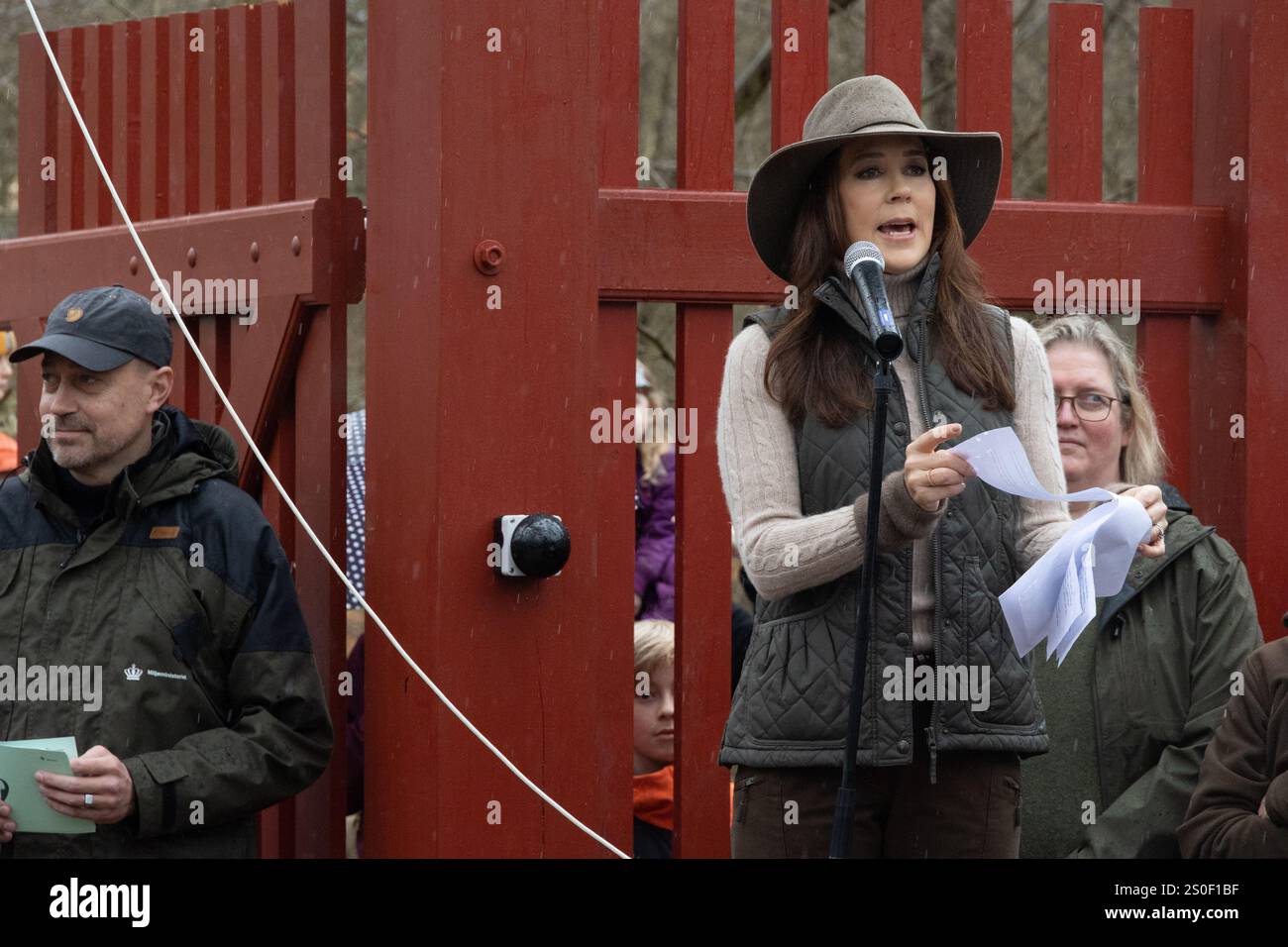 HM Queen Mary of Denmark gives a speech as she inaugurates a new part ...