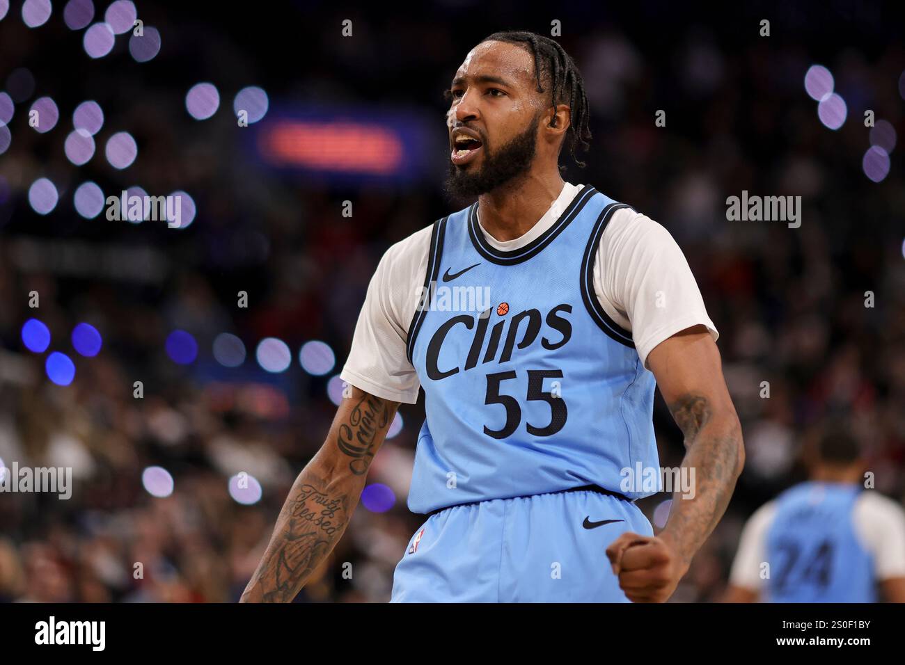 Los Angeles Clippers forward Derrick Jones Jr. during the second half of an NBA basketball game ...