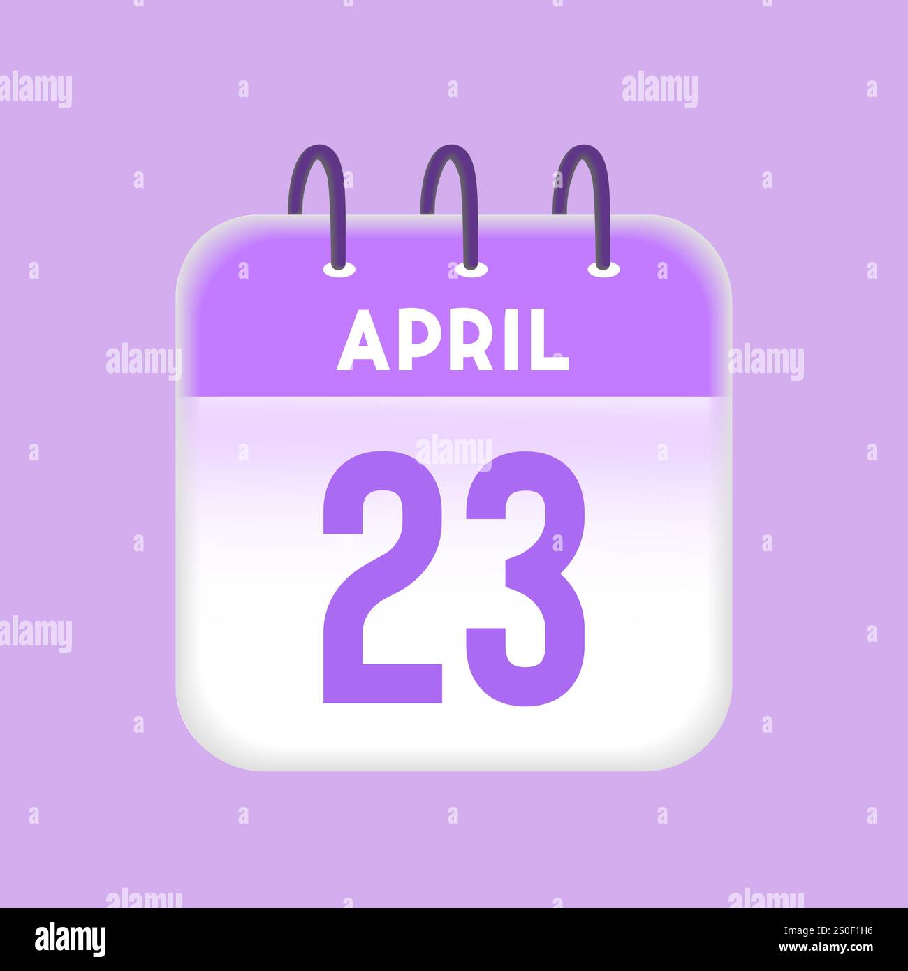 April 23 - calendar and Time planner. Daily Calendar Icon reminder ...