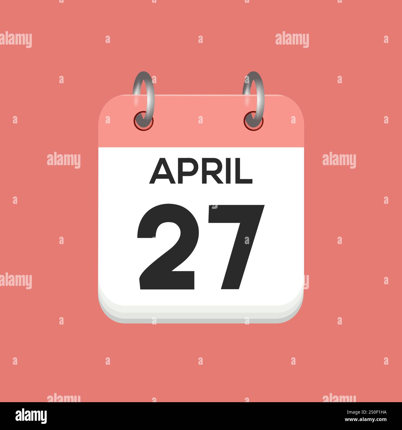 April 27 - calendar and Time planner. Daily Calendar Icon reminder ...