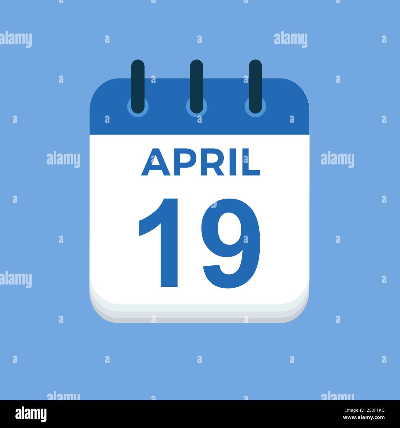 April 19 - calendar and Time planner. Daily Calendar Icon reminder ...
