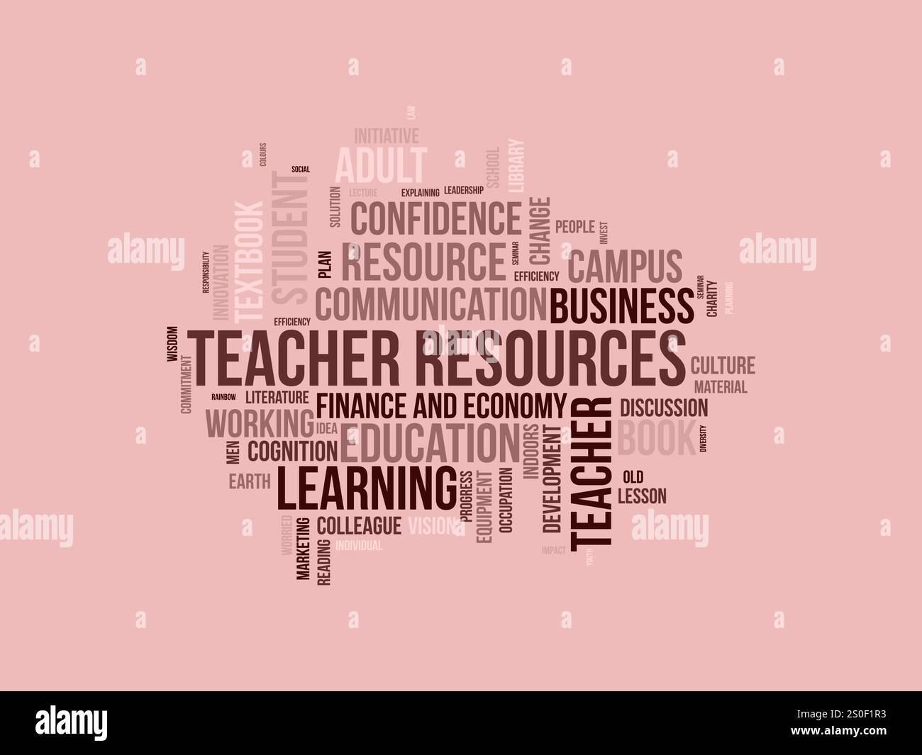 Teacher Resources word cloud template. Teacher Resources concept vector ...