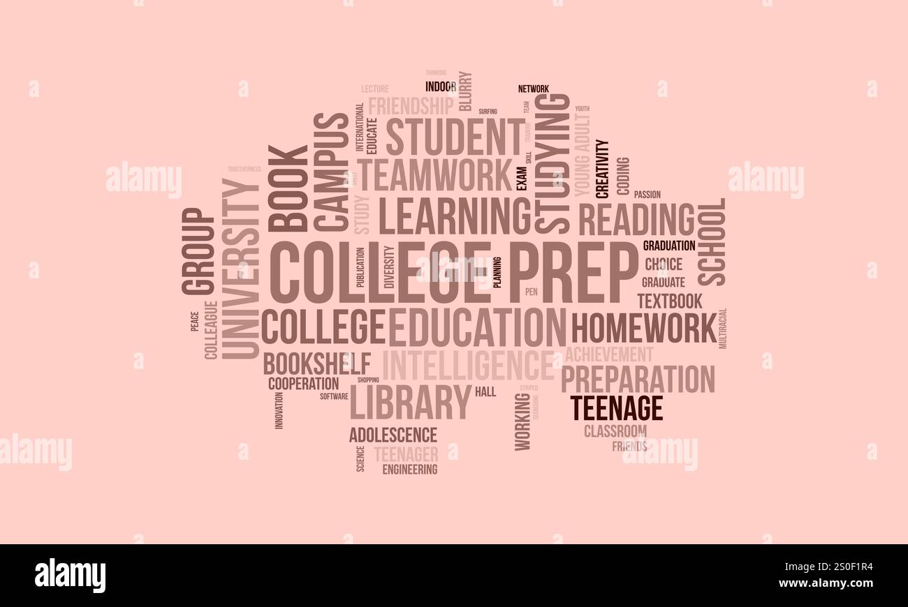 College Prep word cloud template. College Prep concept vector tagcloud ...