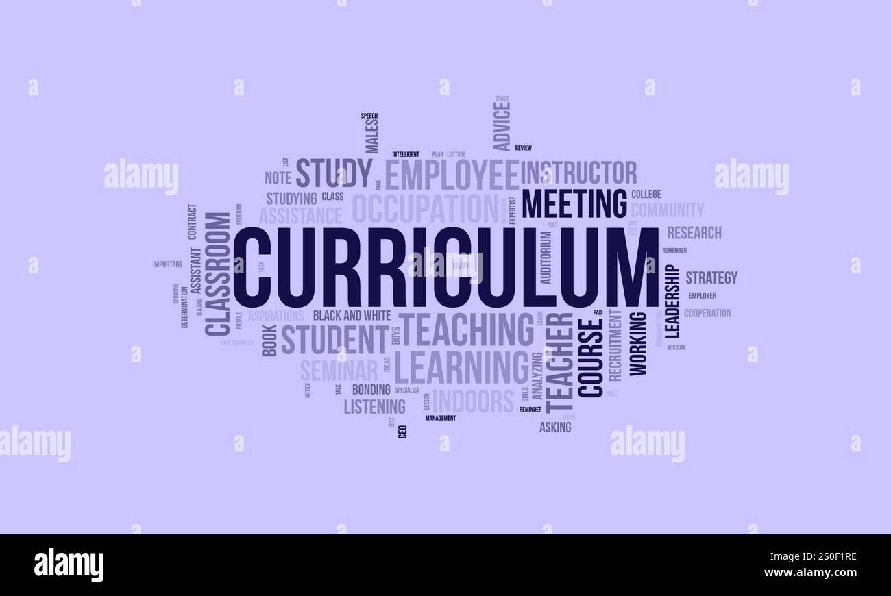 Curriculum word cloud template. Curriculum concept vector tagcloud ...