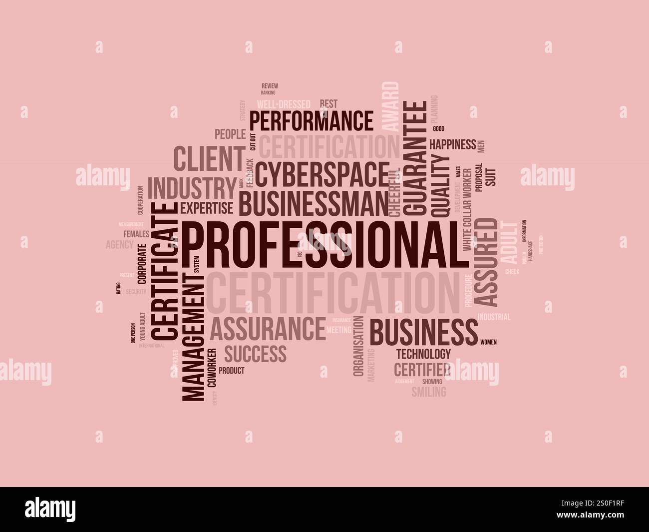 Professional Certification word cloud template. Professional ...