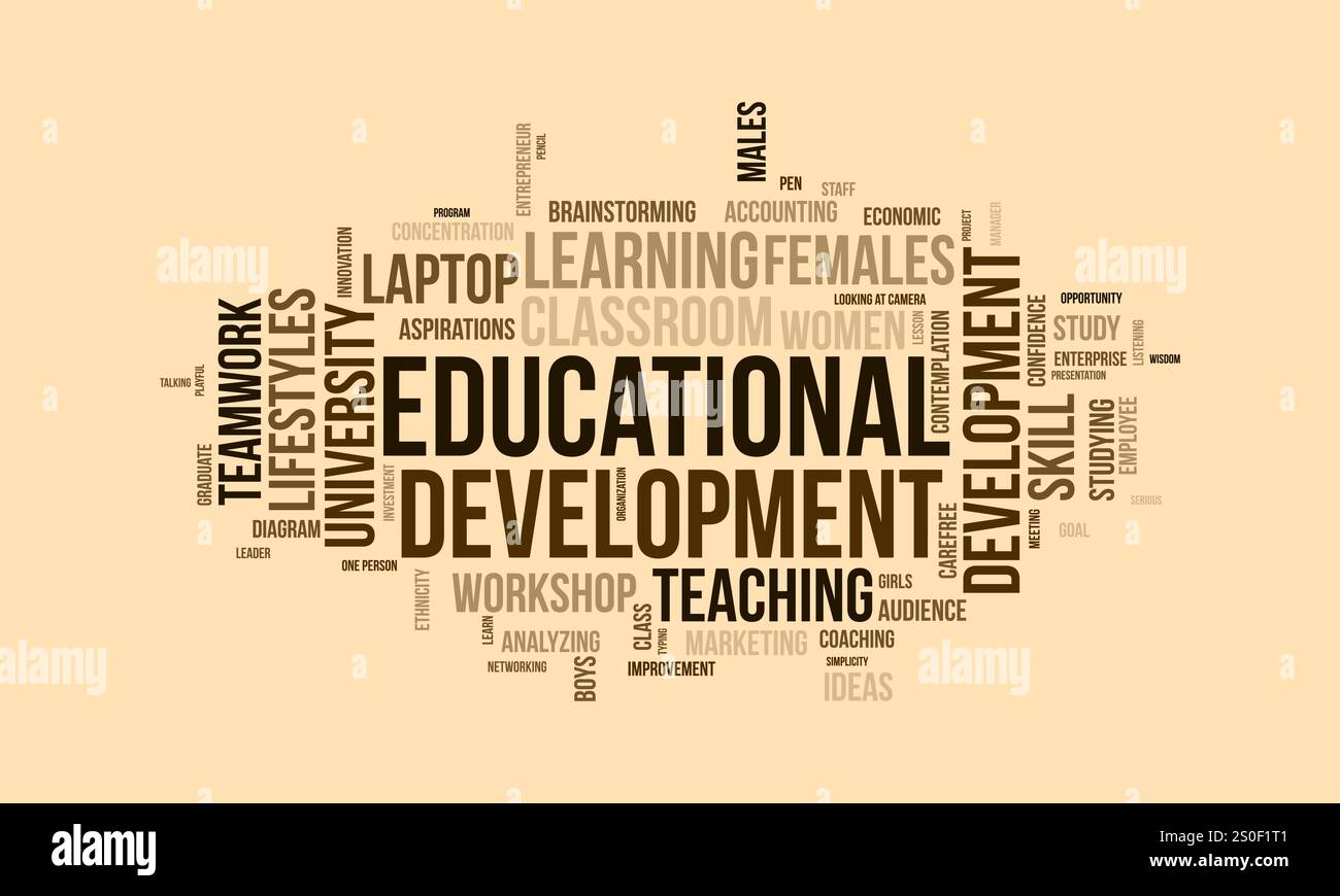 Educational Development word cloud template. Educational Development ...